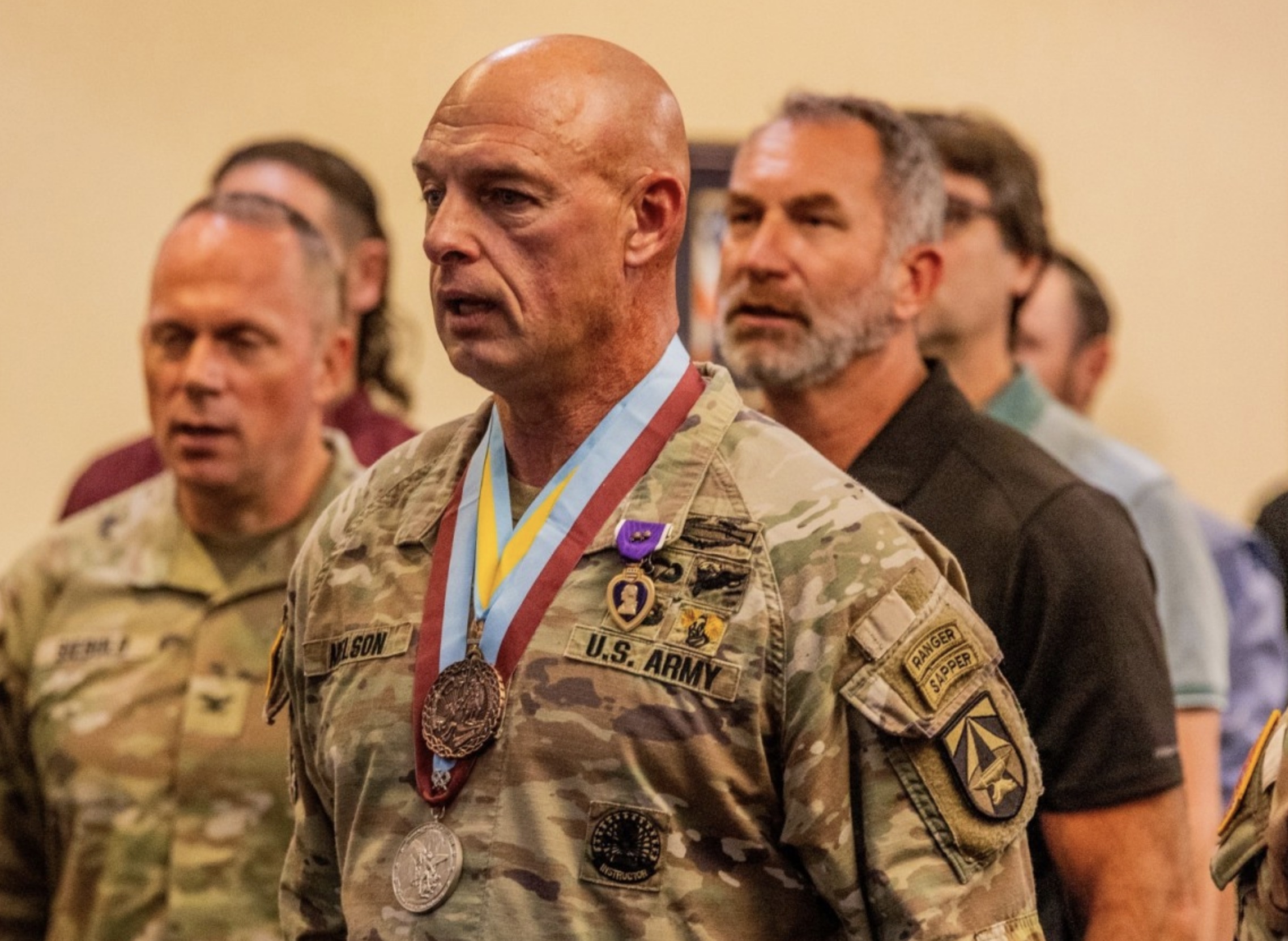 Sergeant Major receives Purple Heart after his Humvee was drove into ...